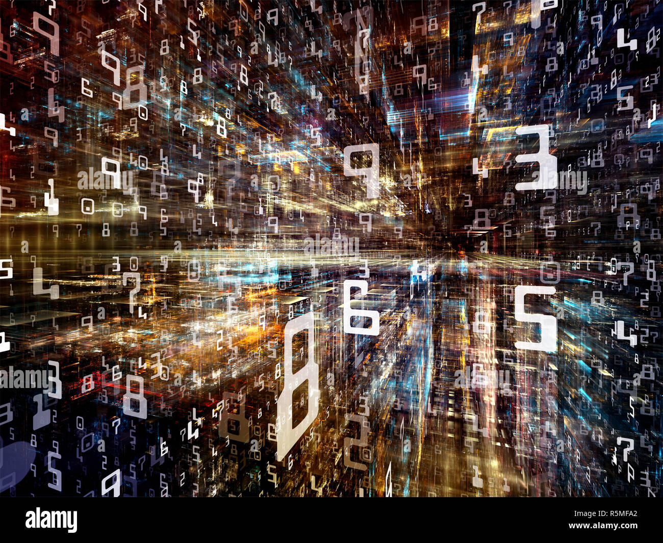 Layers of Virtual World Stock Photo - Alamy