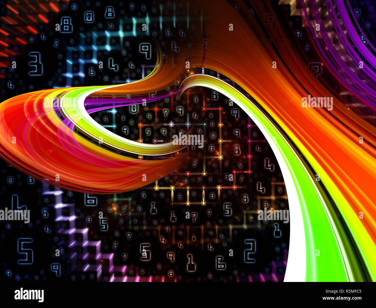 Visualization of Digital World Stock Photo - Alamy