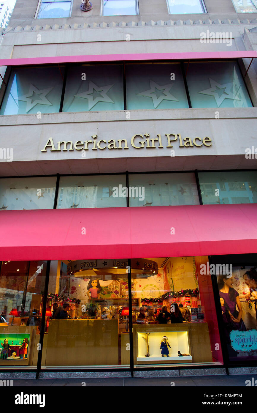 NEW YORK, NY - DECEMBER 13: American Girl Place Holiday Windows on ...