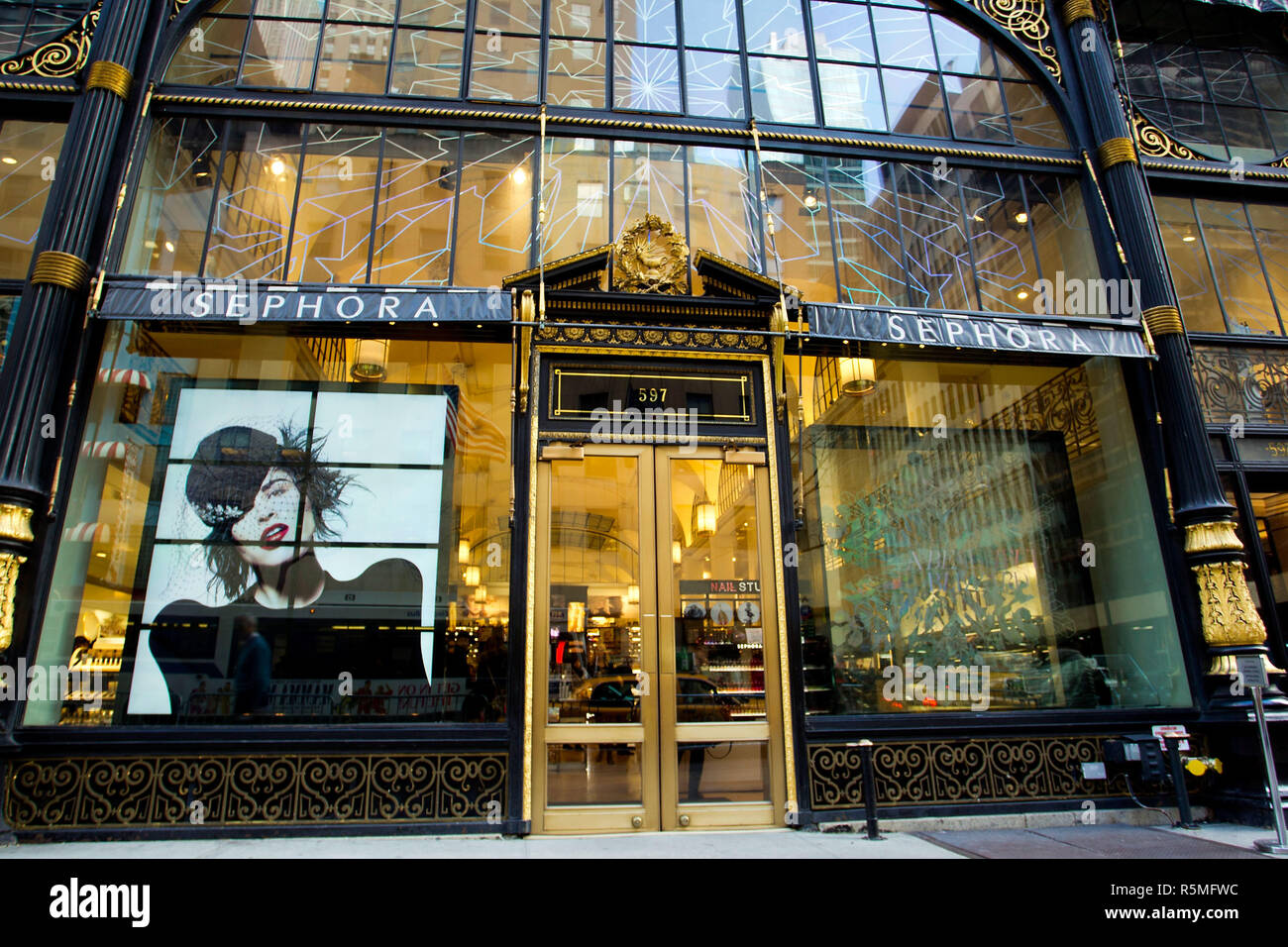 NEW YORK, NY - DECEMBER 13: Sephora Holiday Windows on December 13 ...