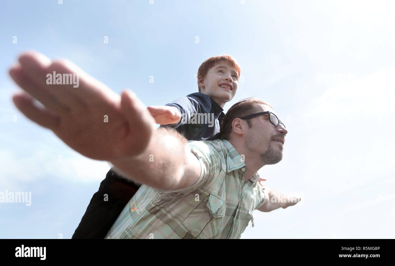 father and son play together Stock Photo - Alamy