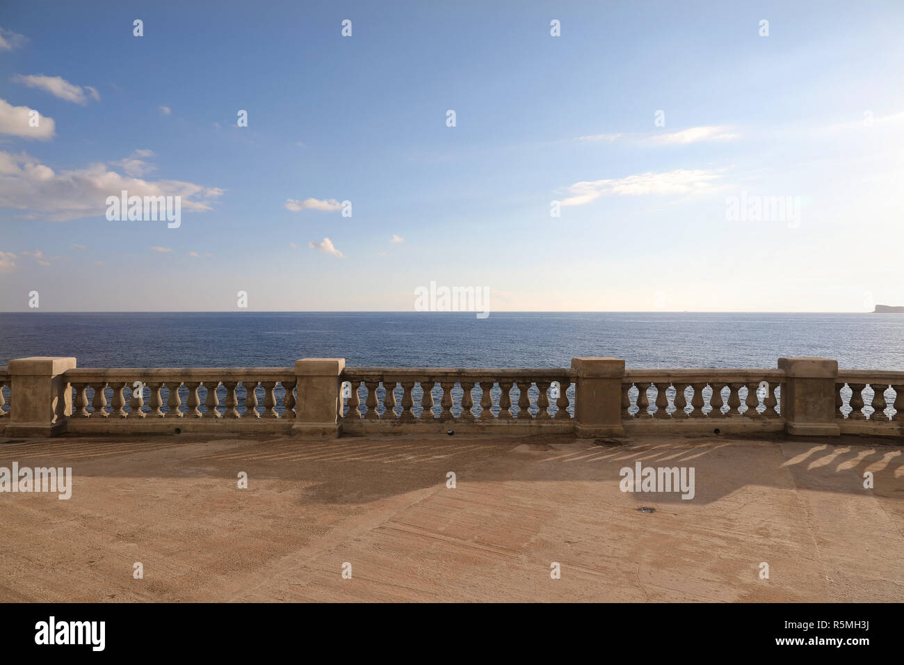 View of the sea from a terrace or promenade Stock Photo - Alamy