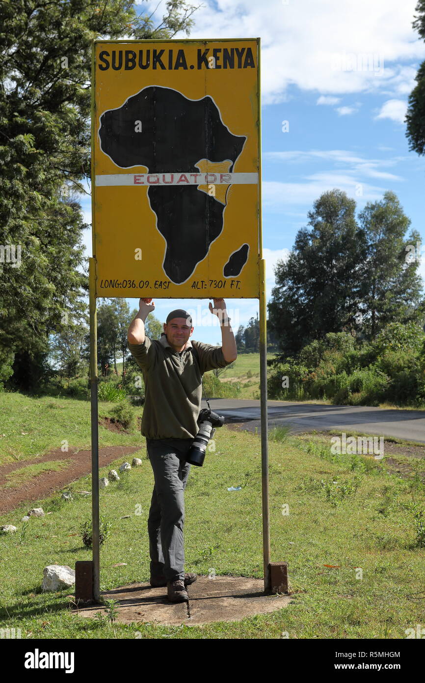 the equator crossing in kenya Stock Photo - Alamy