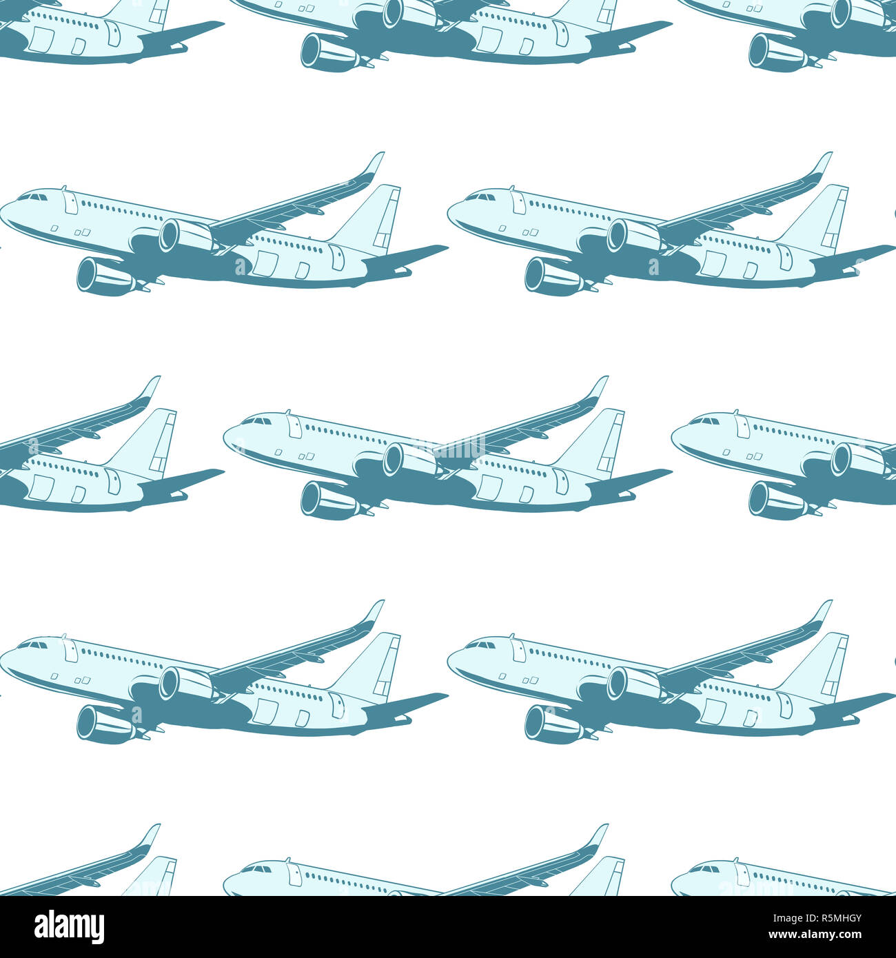 Aircraft aviation airplane air transport seamless pattern isolat Stock ...