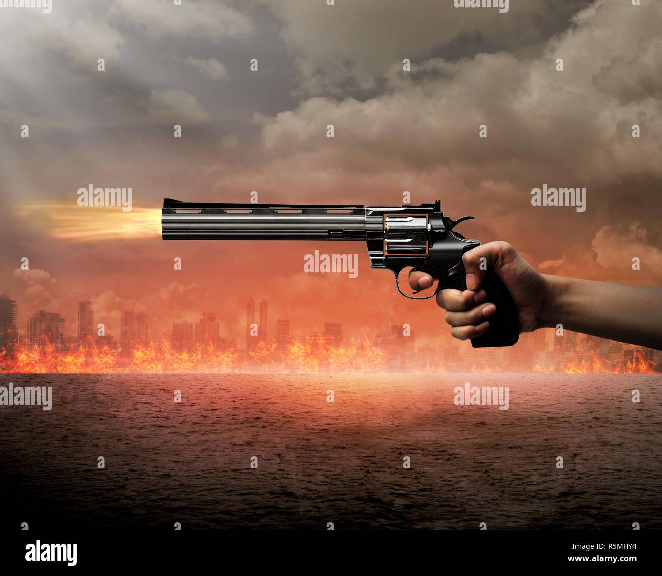Gun shot gun fire black male hi-res stock photography and images - Alamy