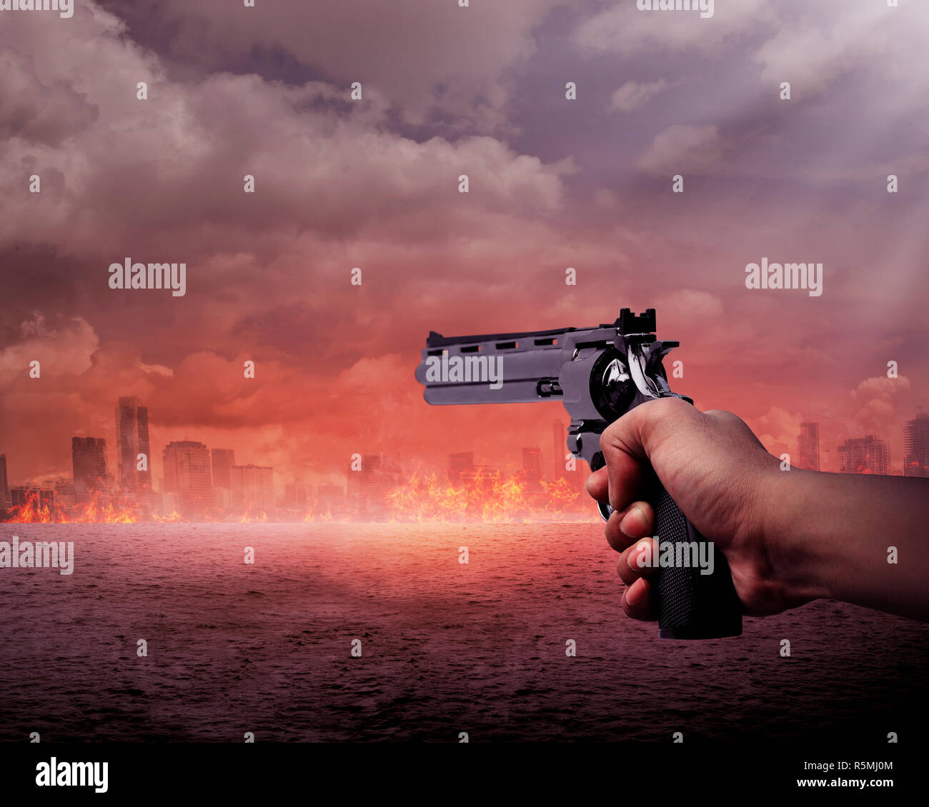 Gun shot gun fire black male hi-res stock photography and images - Alamy