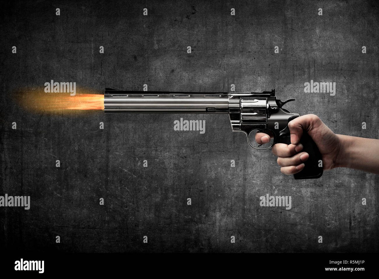 Man Hand Firing Gun Stock Photo - Alamy