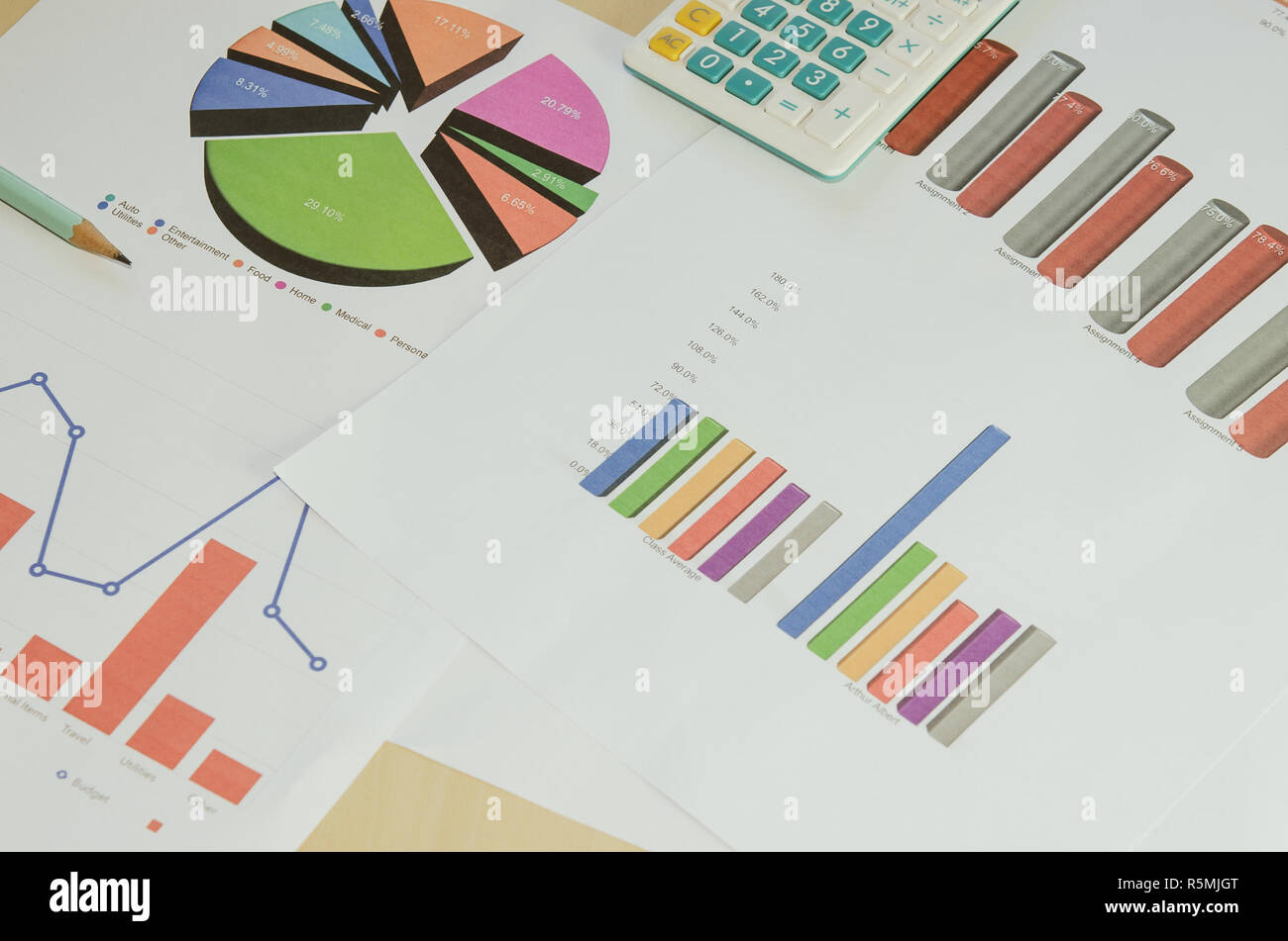 Bar graph business Stock Photo - Alamy