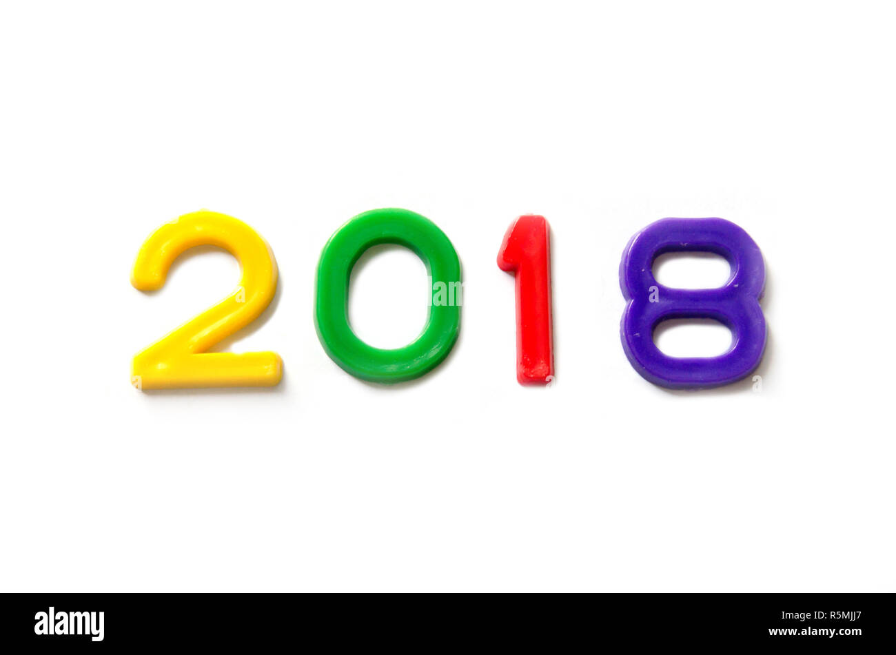 Plastic number 2018 Stock Photo - Alamy