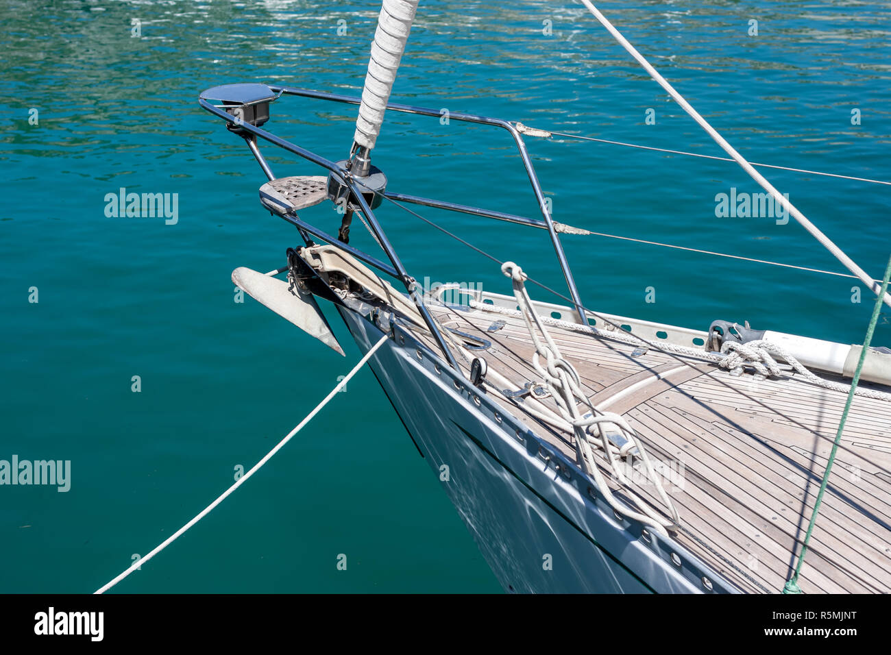 detail of sailing boat or yacht Stock Photo - Alamy