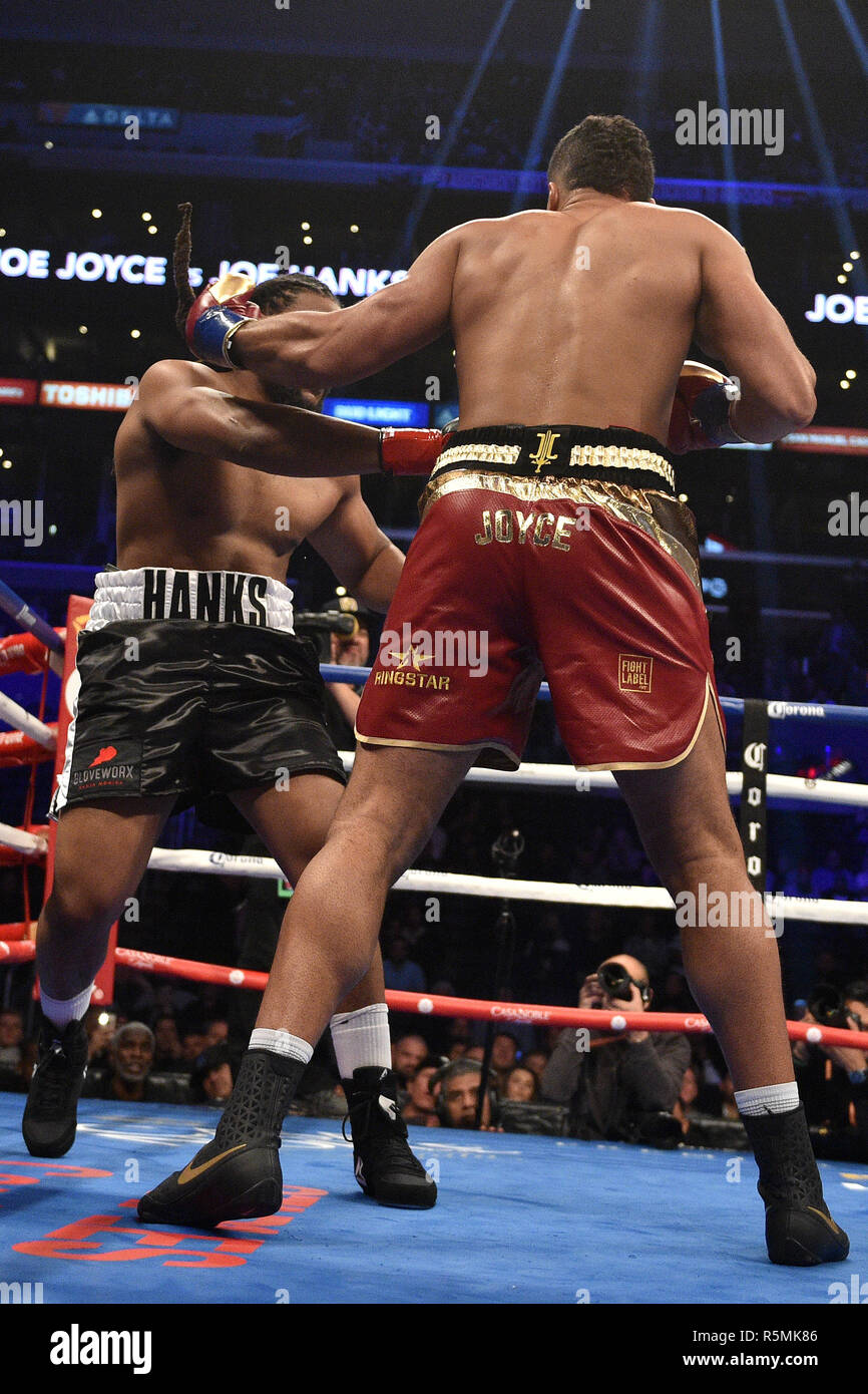 Joe Joyce defeats Joe Hanks during the Heavyweight Championship bout at ...