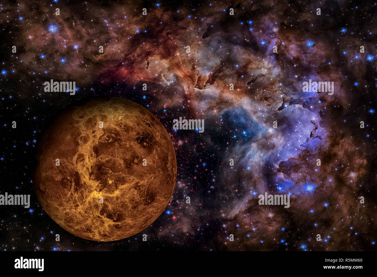 Solar System - Venus. Elements of this image furnished by NASA Stock ...
