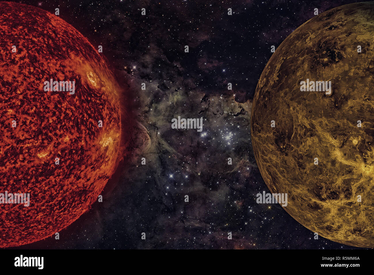 Solar System - Venus. Elements of this image furnished by NASA Stock ...