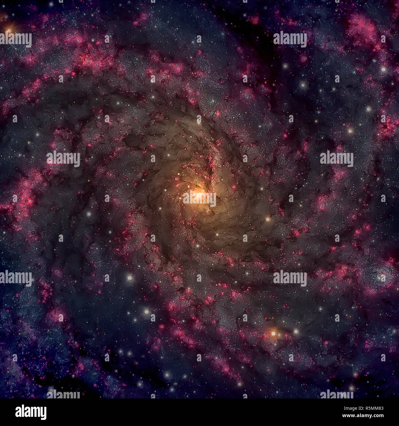 Fireworks Galaxy. Spiral galaxy in the constellations Cepheus and ...