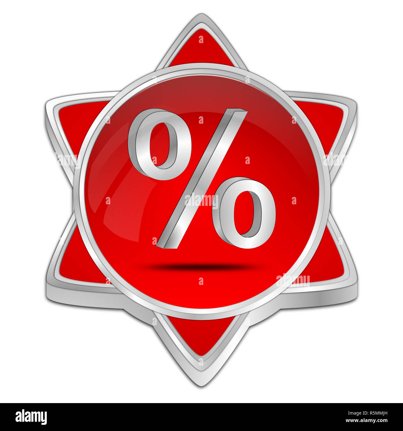 decorative red Discount button - 3D illustration Stock Photo - Alamy