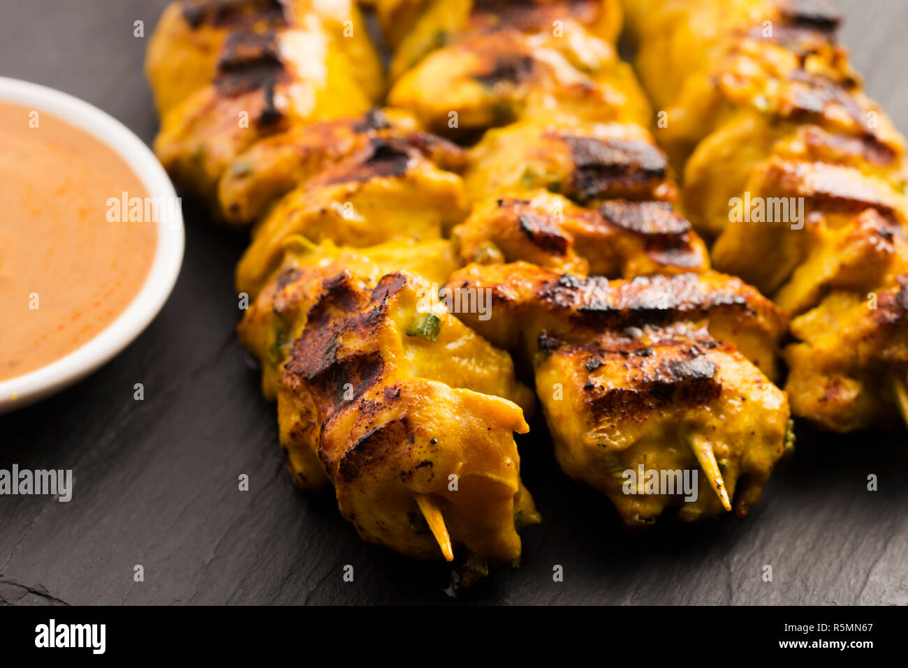 delicious asian cuisine chicken satay Stock Photo - Alamy