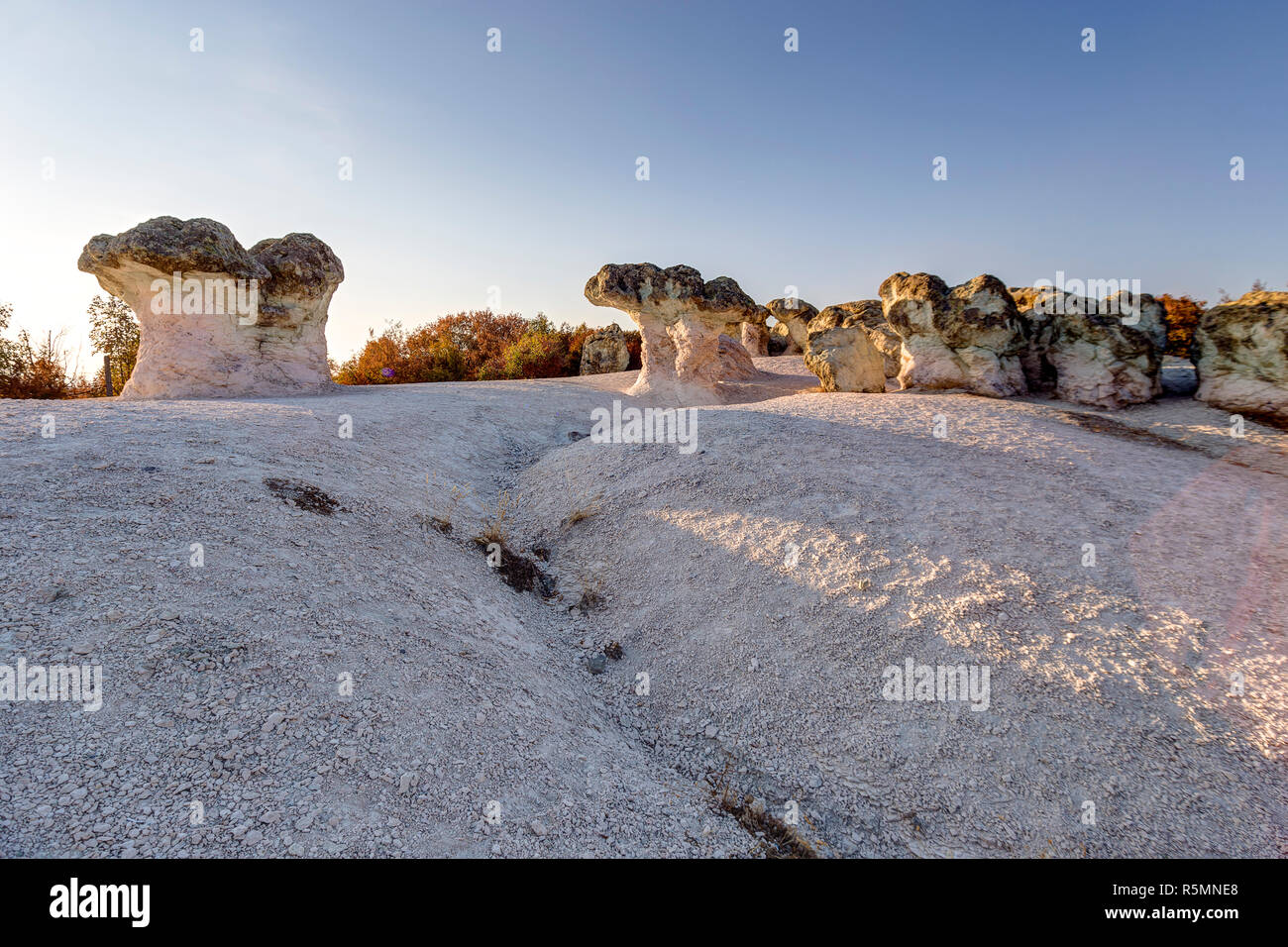 Mushroom rock phenomenton located near Beli Plast village, Bulgaria ...