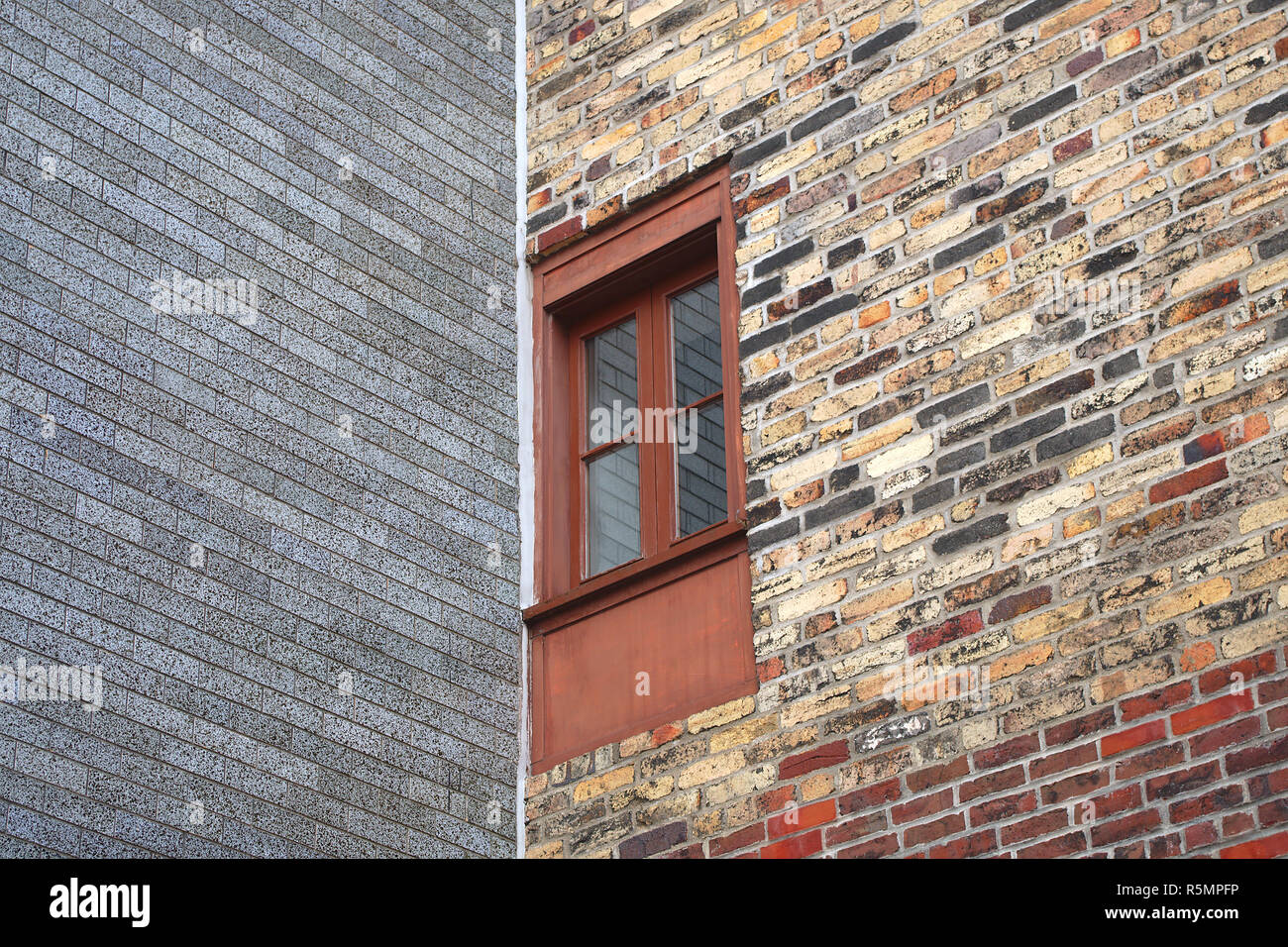 brick corner old window aged building Stock Photo - Alamy