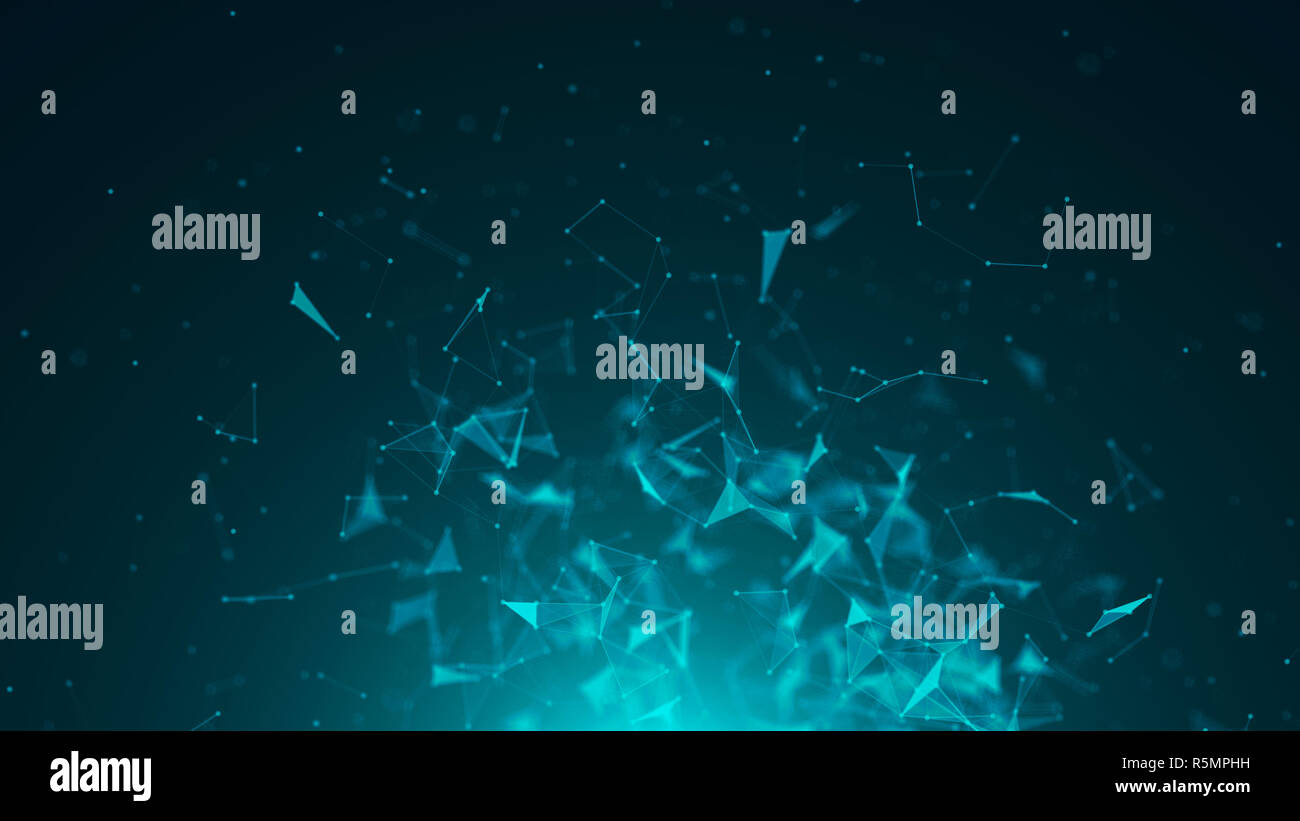 Abstract Polygonal Space Background with Connecting Dots and Lines ...