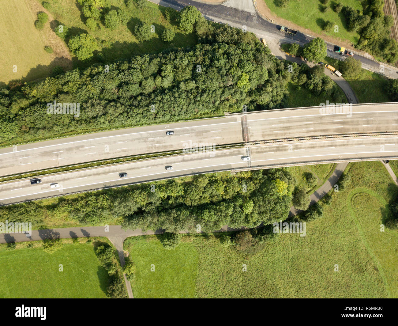 Drone view german motorway hi-res stock photography and images - Alamy