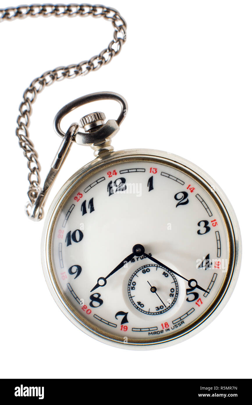 Vintage made in ussr pocket watch Stock Photo - Alamy