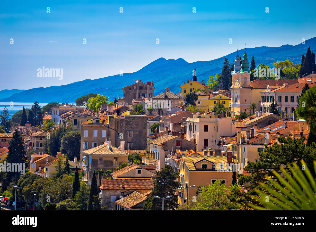 Town of Volosko seafront view Stock Photo - Alamy