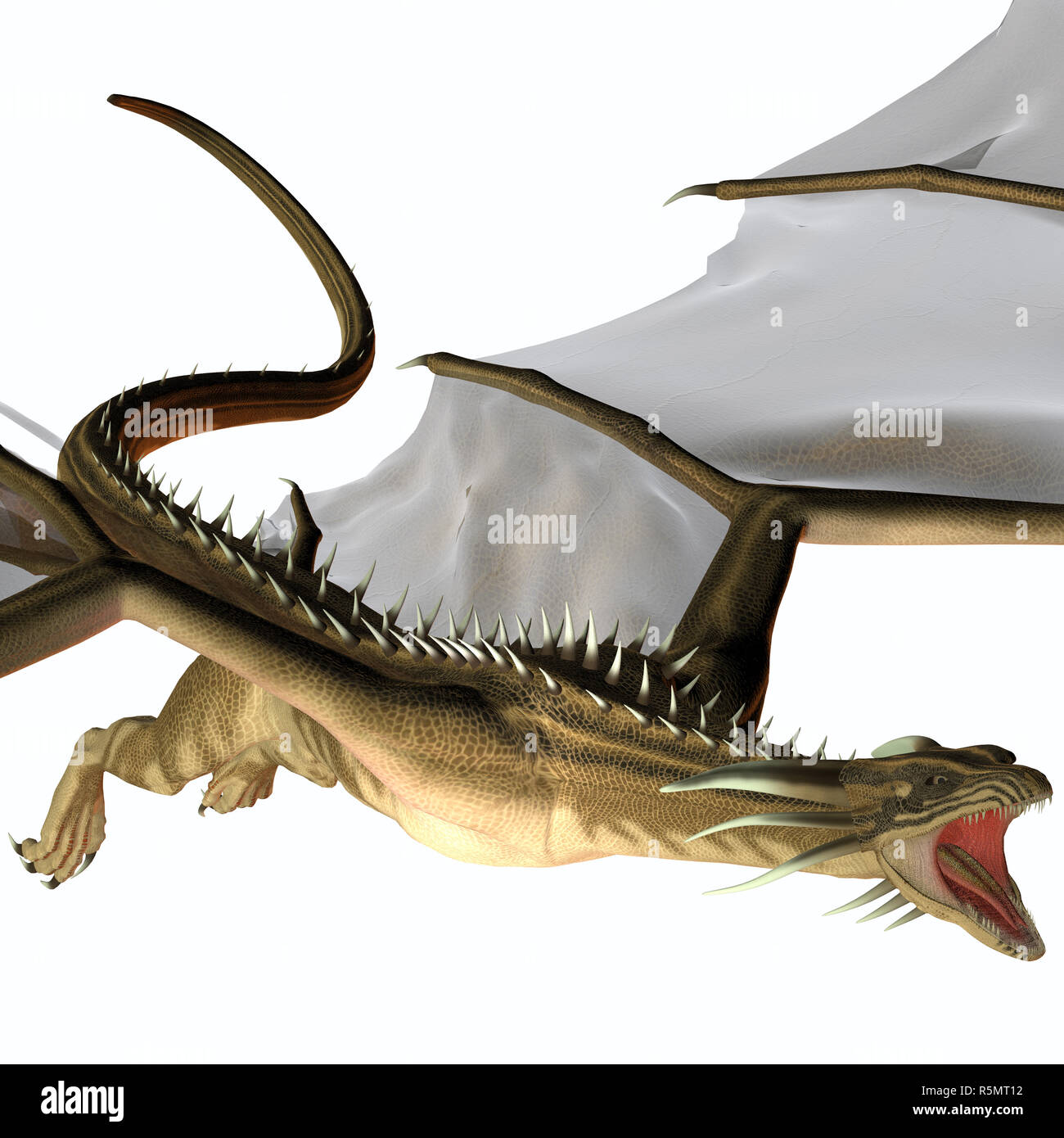 Fire breathing dragon flying hi-res stock photography and images - Alamy