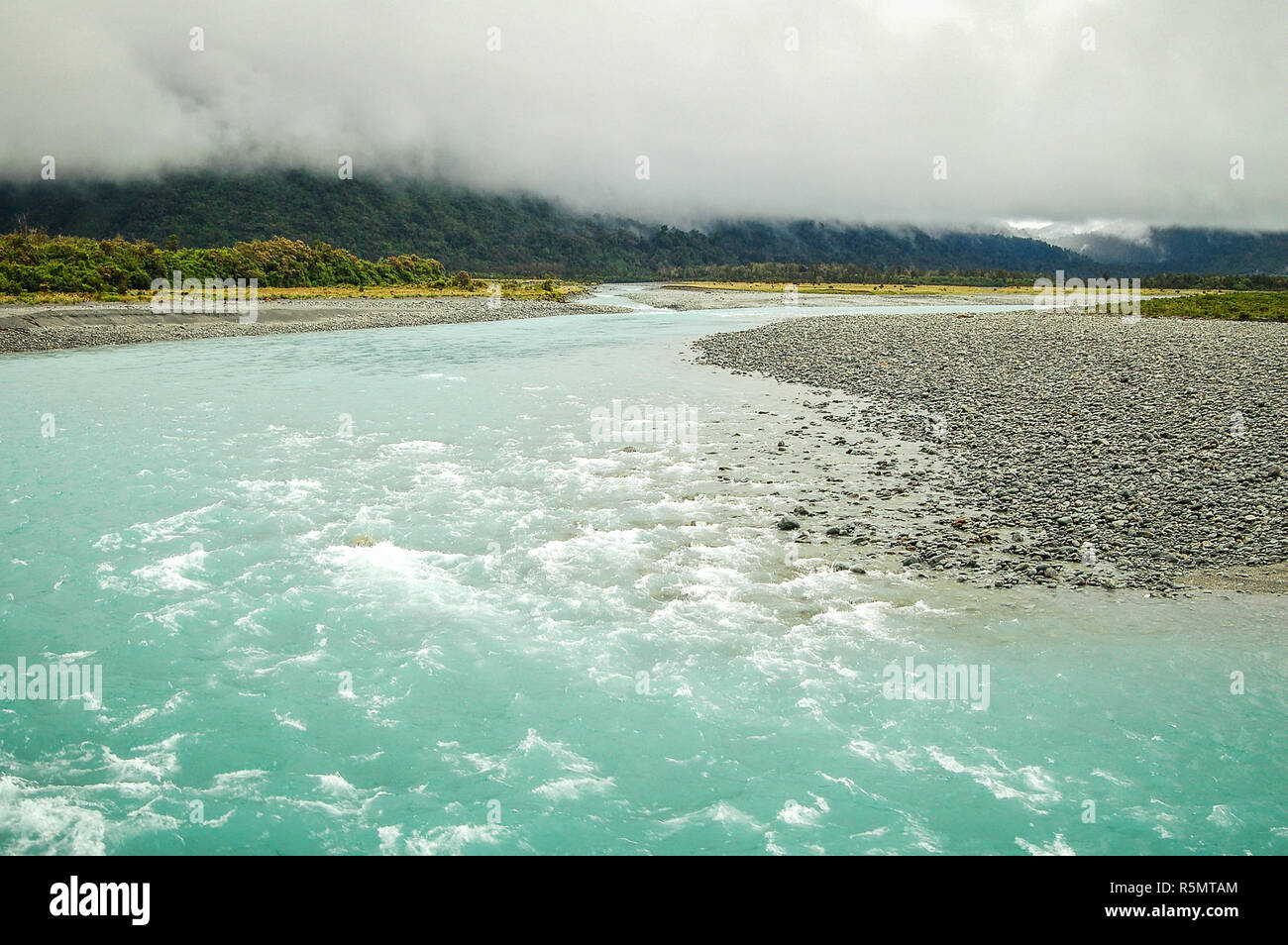 Whataroa River - West Coast Stock Photo - Alamy