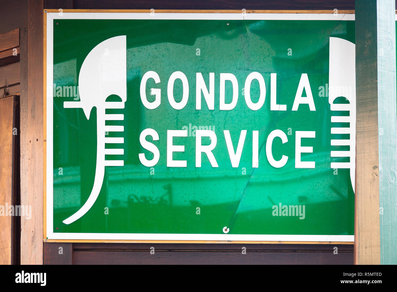 Gondola Service Sign Stock Photo - Alamy