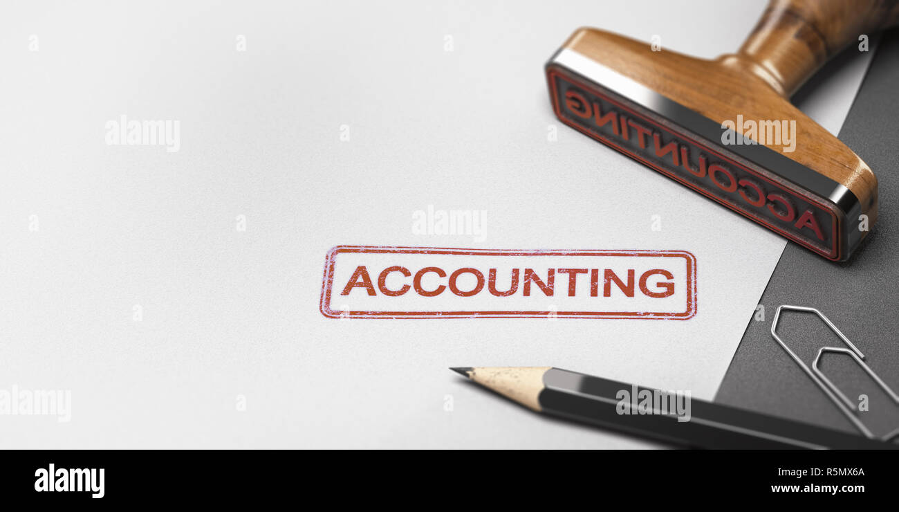 Accountant Rubber Stamp With The Word Accounting on a Paper Sheet Stock ...