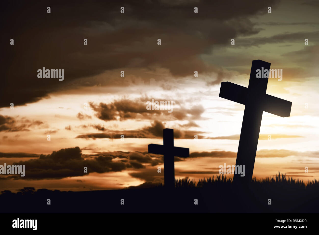 Wooden christian cross Stock Photo - Alamy