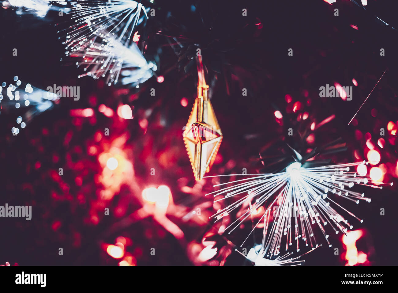 christmas decoration lights background Stock Photo - Alamy