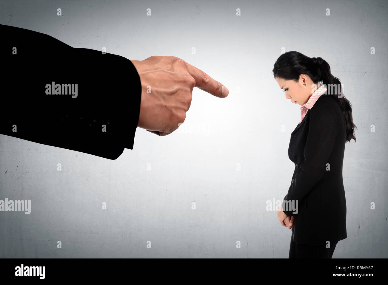 Concept Of Accused Business Woman Stock Photo - Alamy