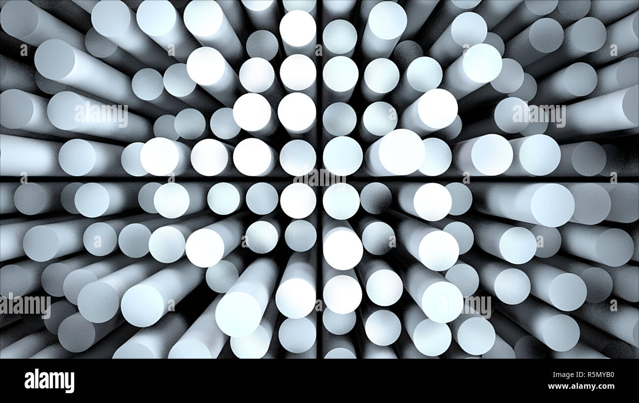Abstract cylinders and their reflections Stock Photo - Alamy