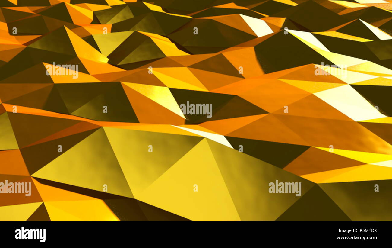 Abstract gold triangular crystalline background animation Stock Photo ...