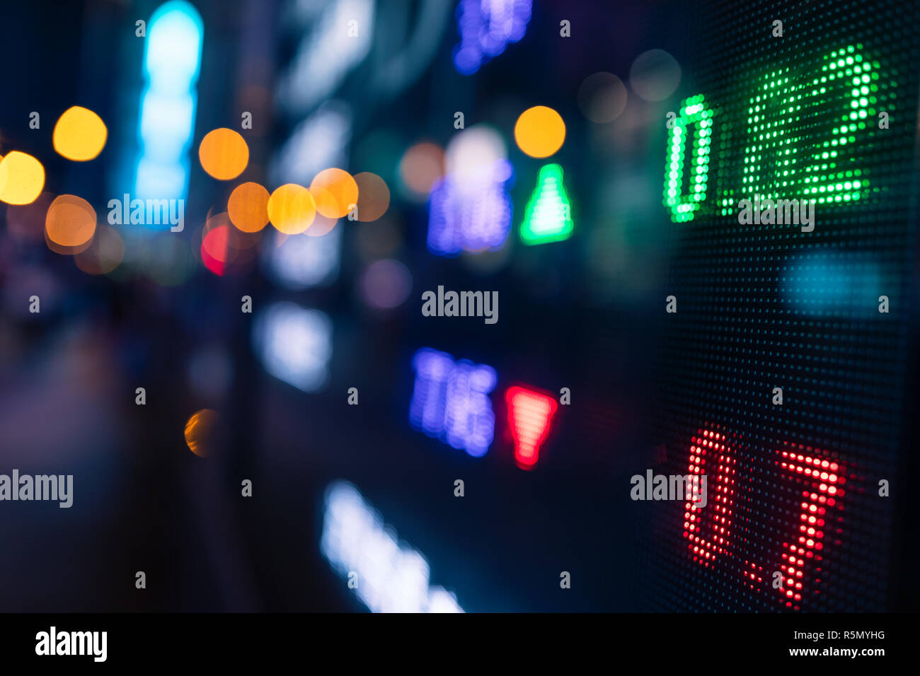 Stock market price display Stock Photo - Alamy