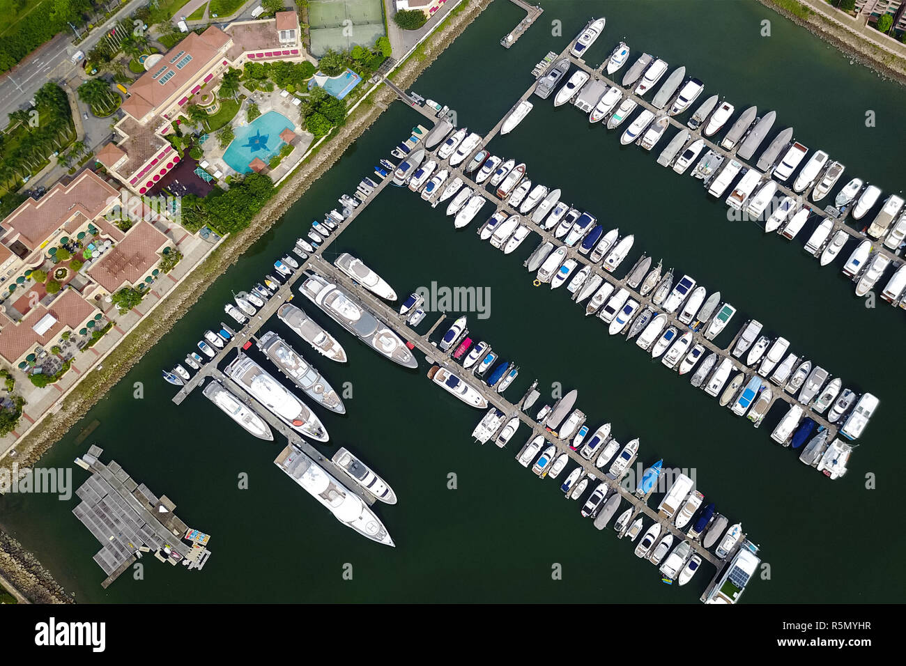 Aerial view of typhoon shelter tuen mun Stock Photo - Alamy