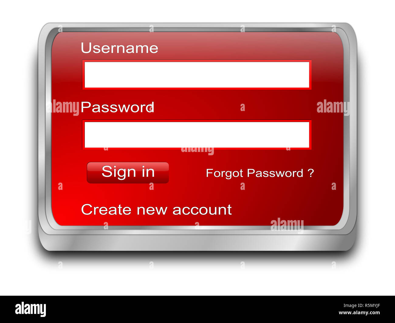 Login web page Cut Out Stock Images & Pictures - Alamy