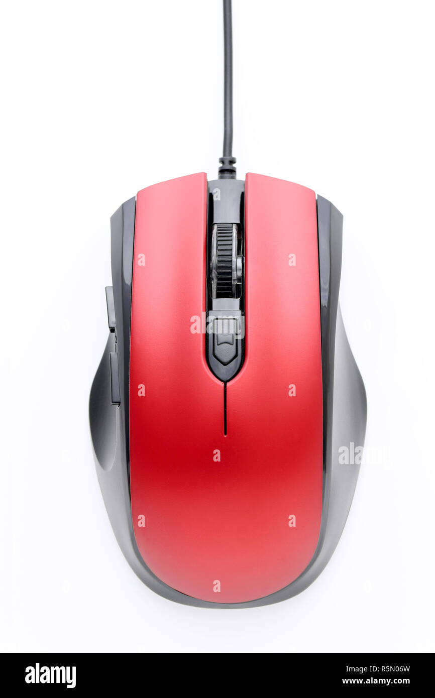 top view of computer mouse isolated on white background Stock Photo - Alamy