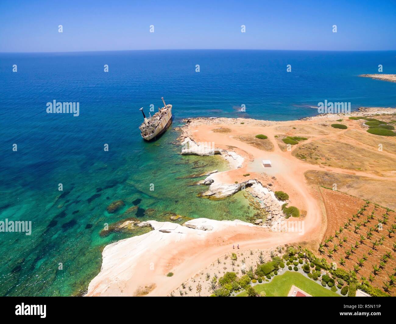 Shipwreck EDRO III, Pegeia, Paphos Stock Photo - Alamy