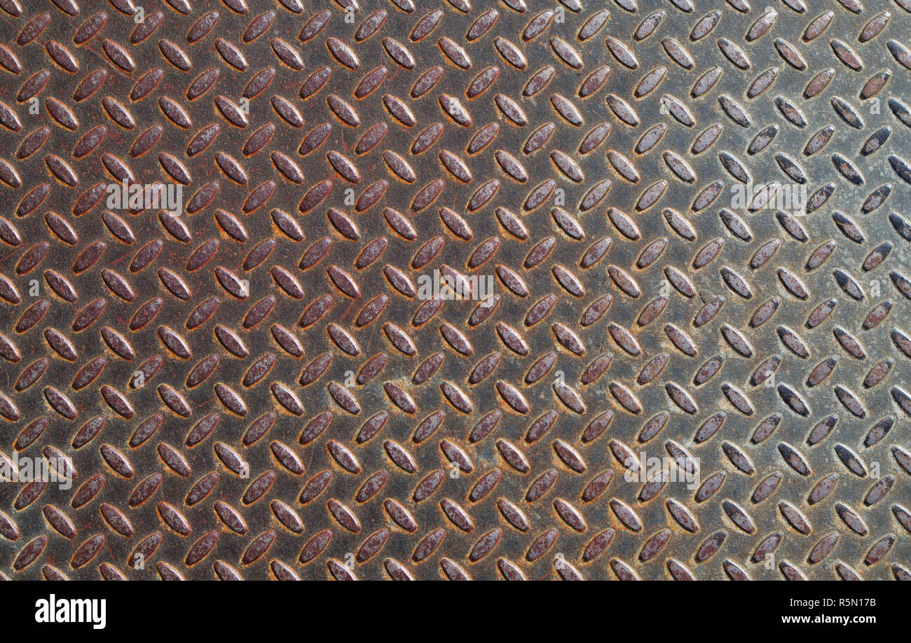 diamond pattern metal rust texture heavy metal diamondplate Stock Photo ...