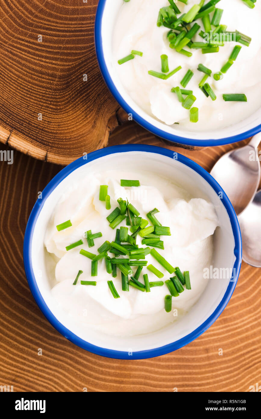 cottage cheese with chives Stock Photo - Alamy