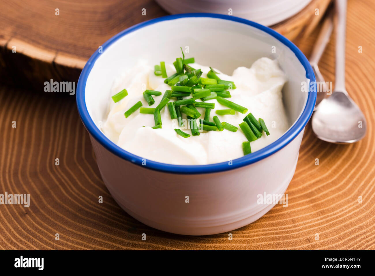 cottage cheese with chives Stock Photo - Alamy