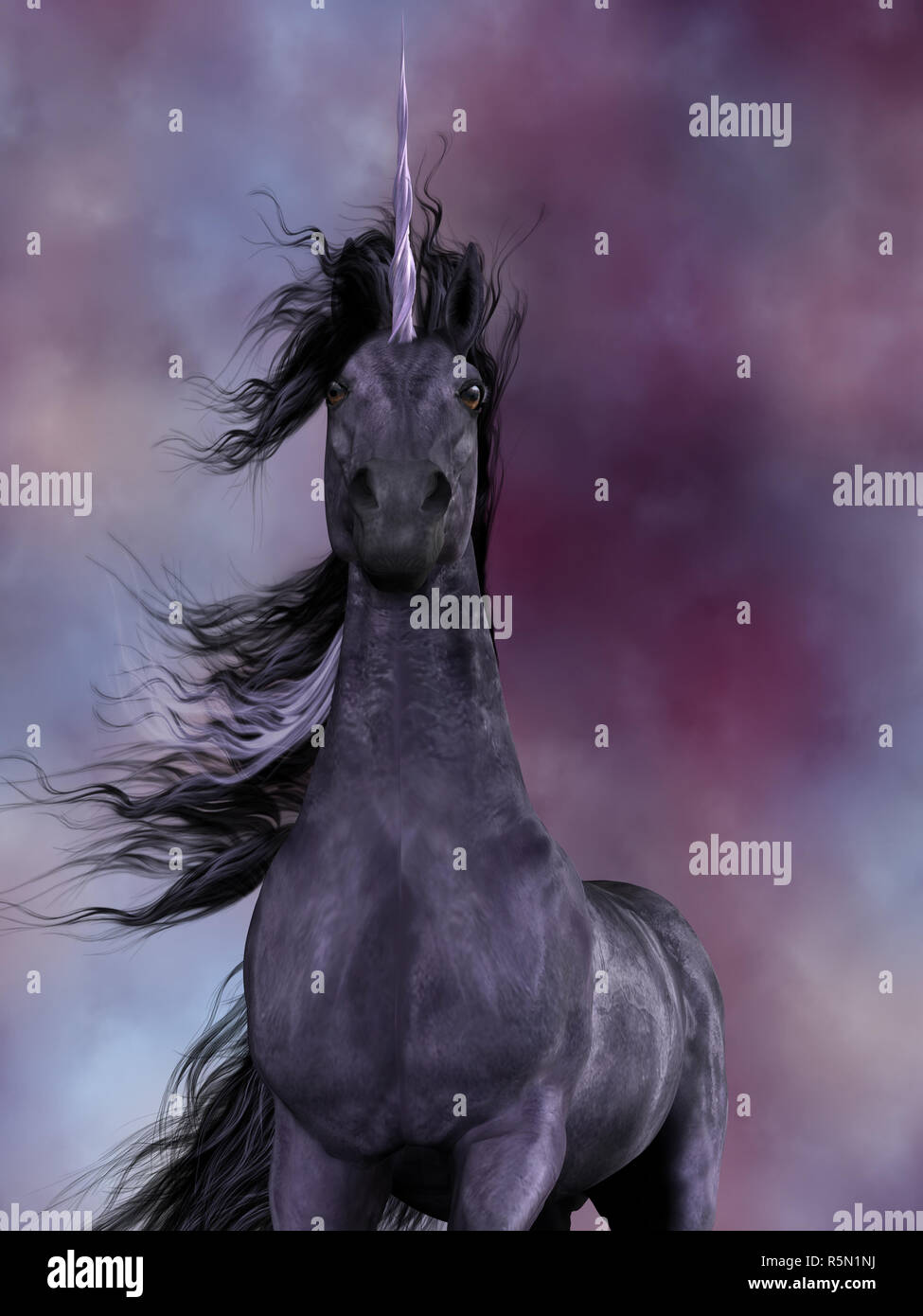 Black unicorn hi-res stock photography and images - Alamy