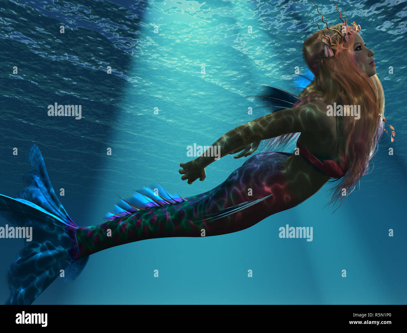 Mermaid goddess of the sea hi-res stock photography and images - Alamy