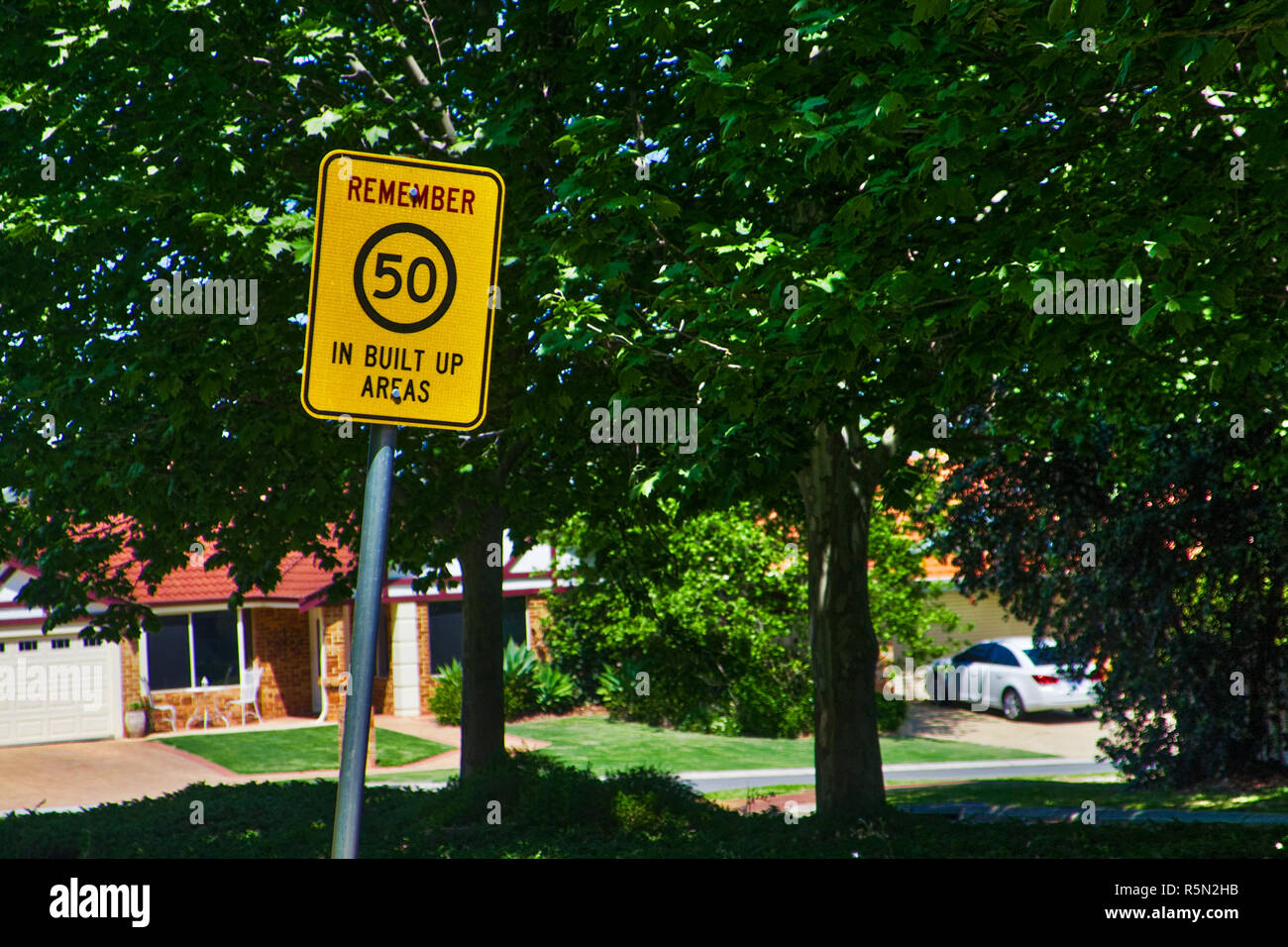 Australian speed limit sign hi-res stock photography and images - Alamy