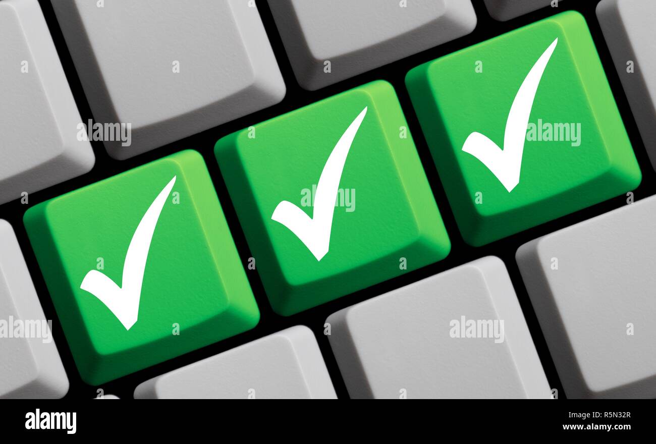 Tick keyboard hi-res stock photography and images - Alamy