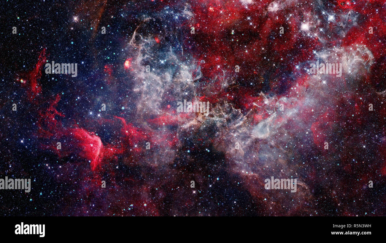 Colorful space nebula with stars. Elements of this image furnished by ...