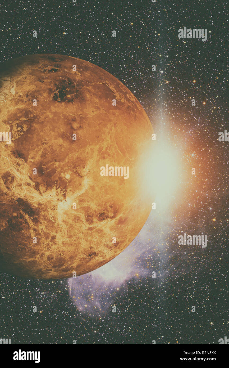 Solar System - Venus. Elements of this image furnished by NASA Stock ...