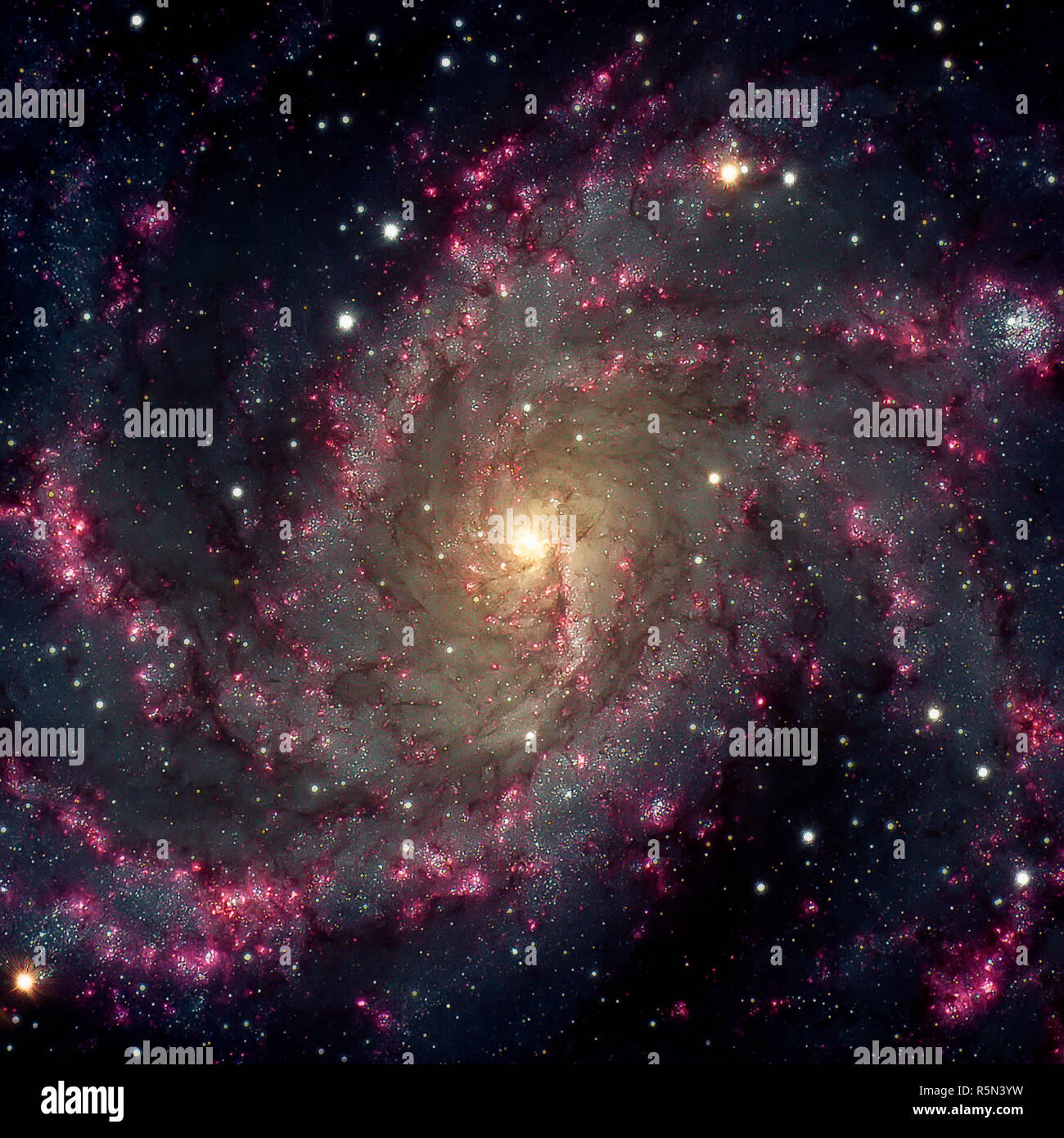 Fireworks Galaxy. Spiral galaxy in the constellations Cepheus and ...